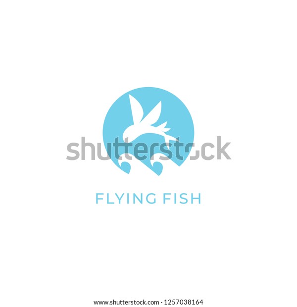 Flying Fish Logo Design Stock Vector (Royalty Free) 1257038164