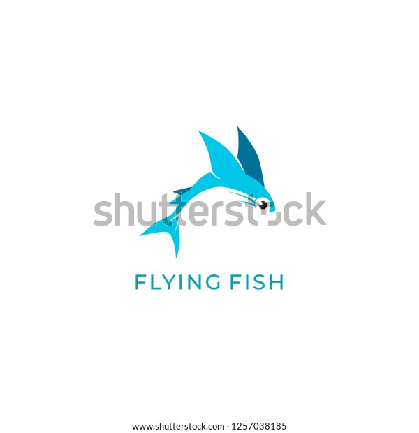 Flying Fish Logo Design Stock Vector (Royalty Free) 1257038185 ...