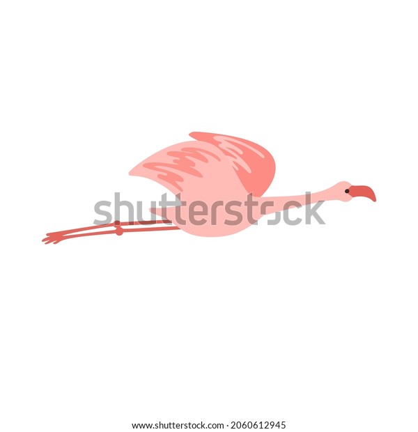Flying Flamingo Bird Open Wings Vector Stock Vector (Royalty Free ...