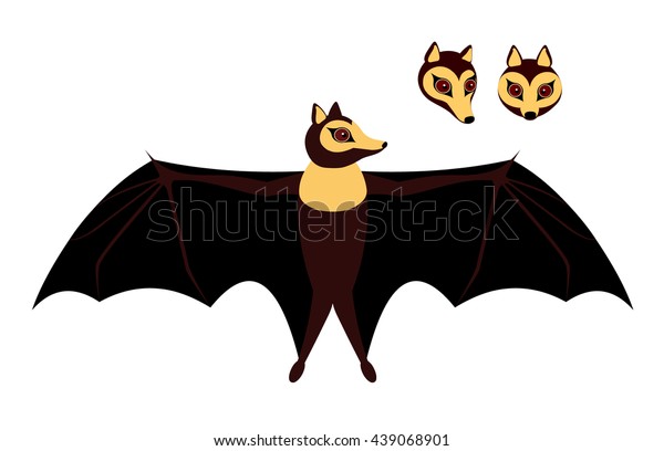 Flying Fox Illustration Stock Vector (Royalty Free) 439068901 ...