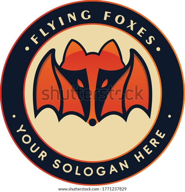 Flying Fox Logo Your Business Fox Stock Vector (Royalty Free ...
