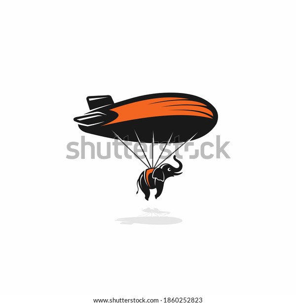 Flying Giant Logo Elephant Concept Stock Vector (Royalty Free ...