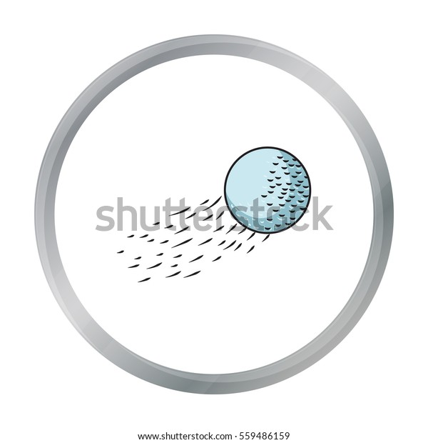 Flying Golf Ball Icon Cartoon Style Stock Vector (Royalty Free ...