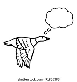 Flying Goose Cartoon Stock Vector (Royalty Free) 91965398