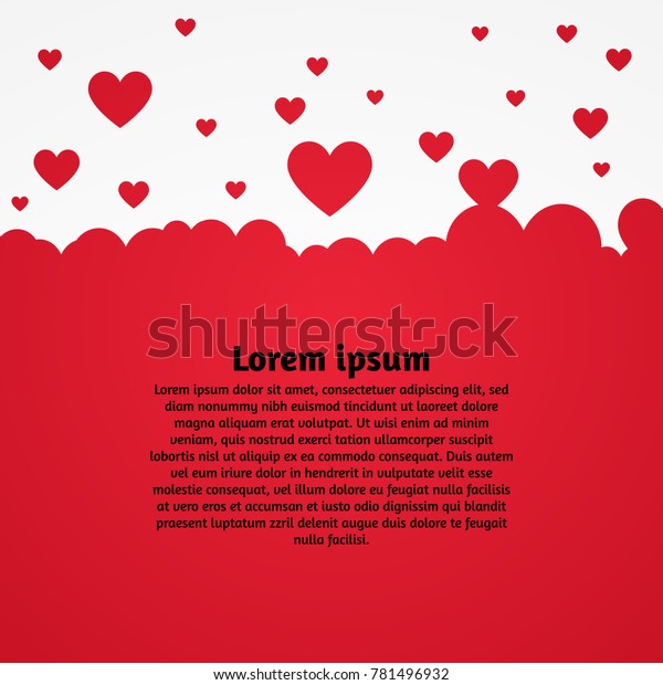 Flying hearts card. Simple design. Hearts love background. Vector ...