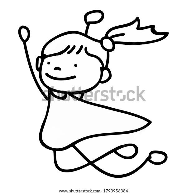 Flying Kids Drawing Artwork Stock Vector (Royalty Free) 1793956384 ...