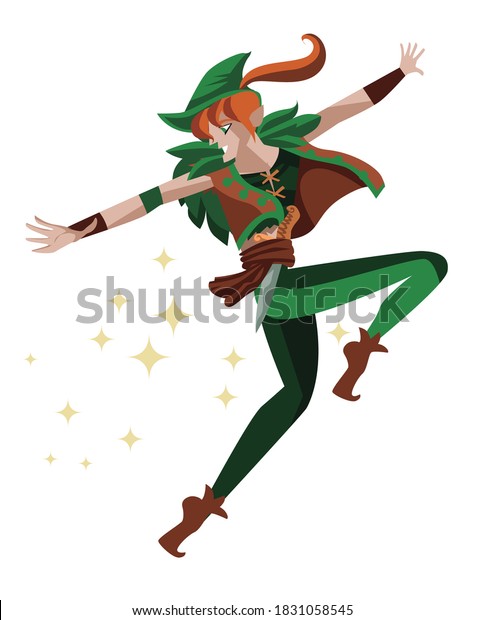Flying Magical Boy Flying Sky Stock Vector (Royalty Free) 1831058545 ...