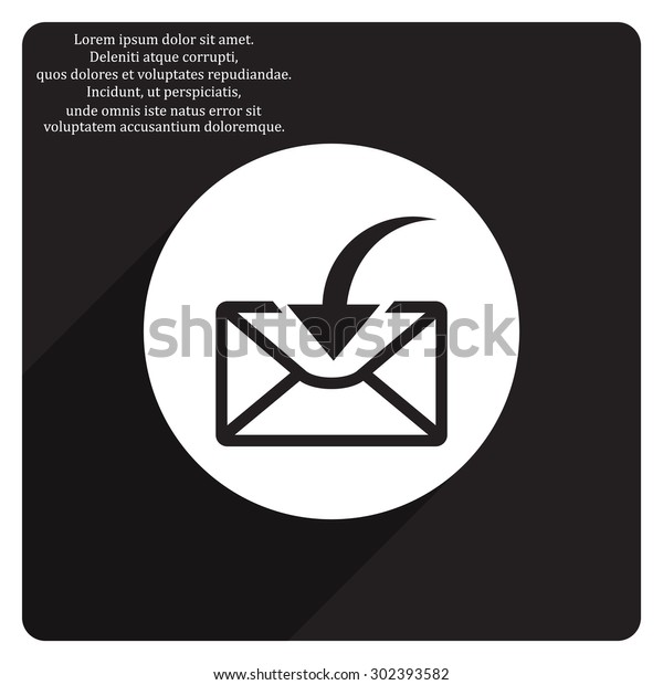 Flying Message Template Icon Vector Design Stock Vector (Royalty Free ...