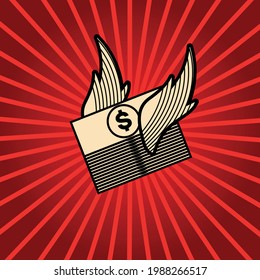 Flying Money Stacks Money Stock Vector (Royalty Free) 1988266517 ...