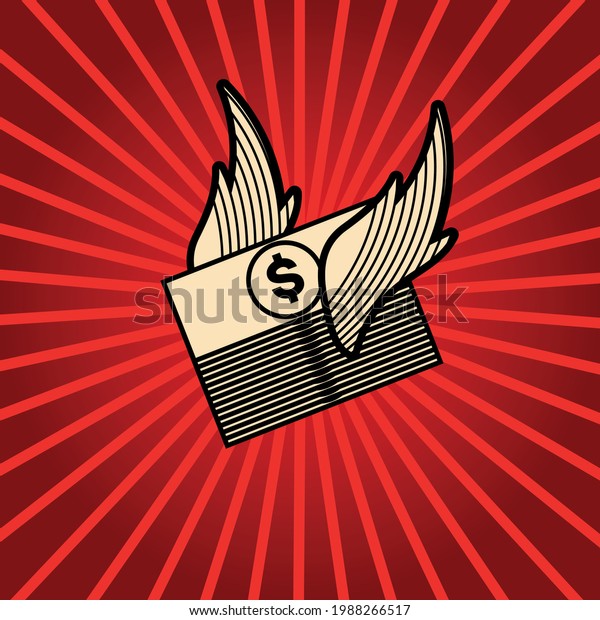 Flying Money Stacks Money Stock Vector (Royalty Free) 1988266517 ...
