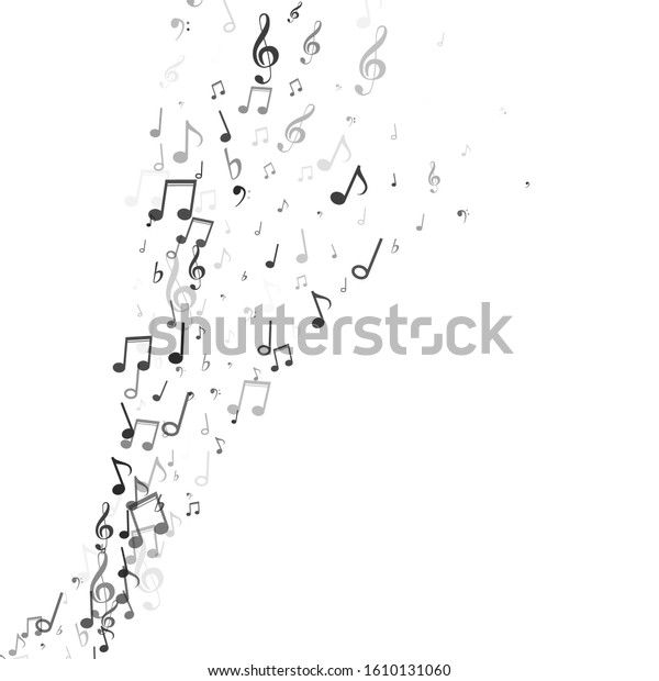 Flying Notes Musical Background Classic Music Stock Vector (Royalty ...