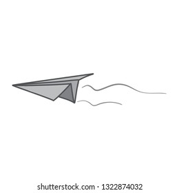 Flying Paper Plane Vector Illustration 스톡 벡터(로열티 프리) 1322874032 ...