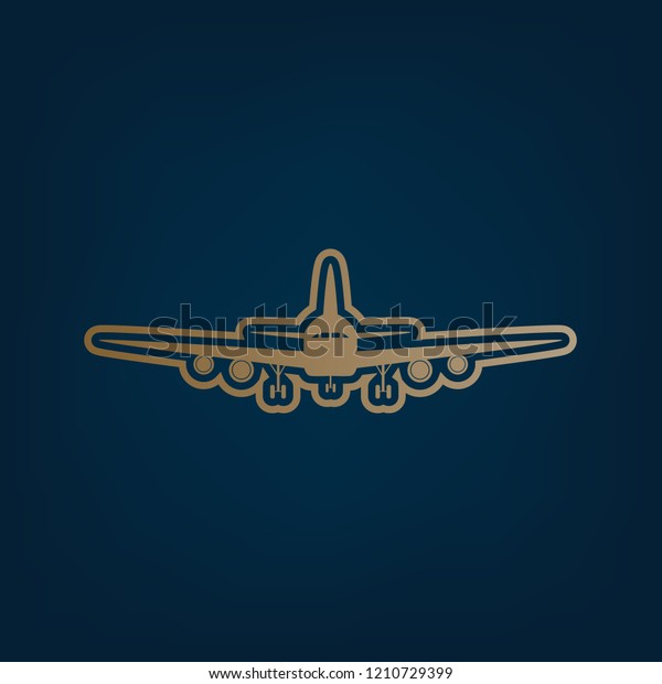 Flying Plane Sign Front View Vector: Vector có sẵn (miễn phí bản quyền ...