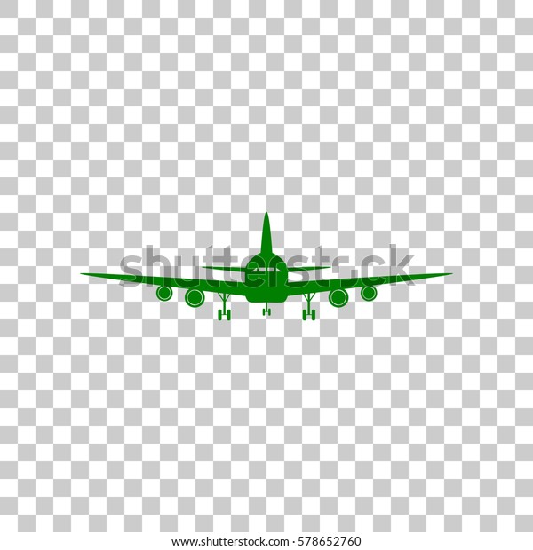 Flying Plane Sign Front View Dark Stock Vector (Royalty Free) 578652760 ...