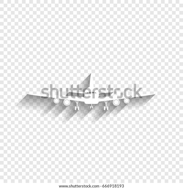 Flying Plane Sign Front View Vector Stock Vector (Royalty Free) 666918193
