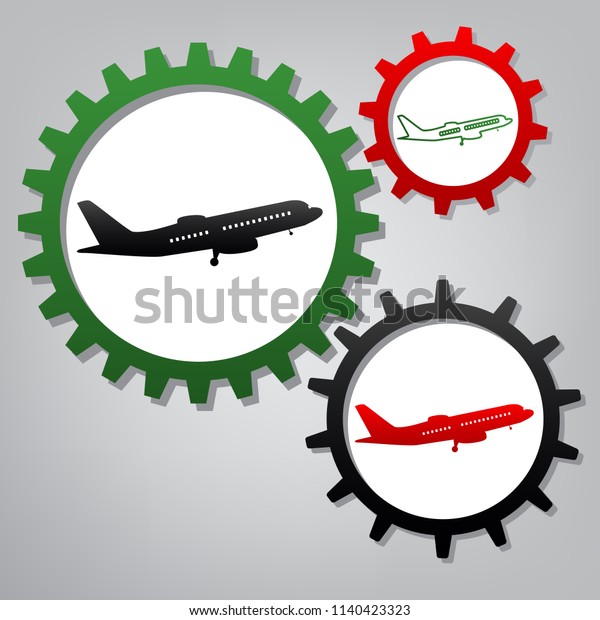 Flying Plane Sign Side View Vector: เวกเตอร์สต็อก (ปลอดค่าลิขสิทธิ์ ...