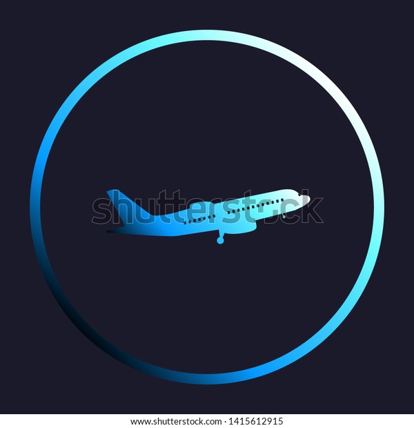 Flying Plane Sign Side View White: เวกเตอร์สต็อก (ปลอดค่าลิขสิทธิ์ ...