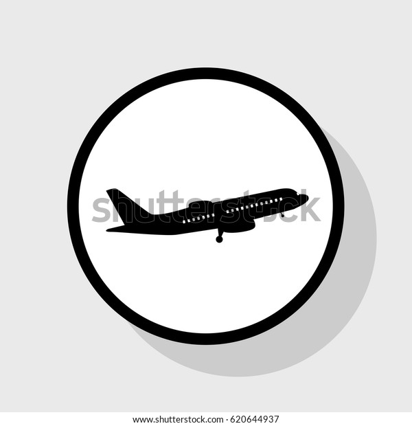 Flying Plane Sign Side View Vector: vetor stock (livre de direitos ...