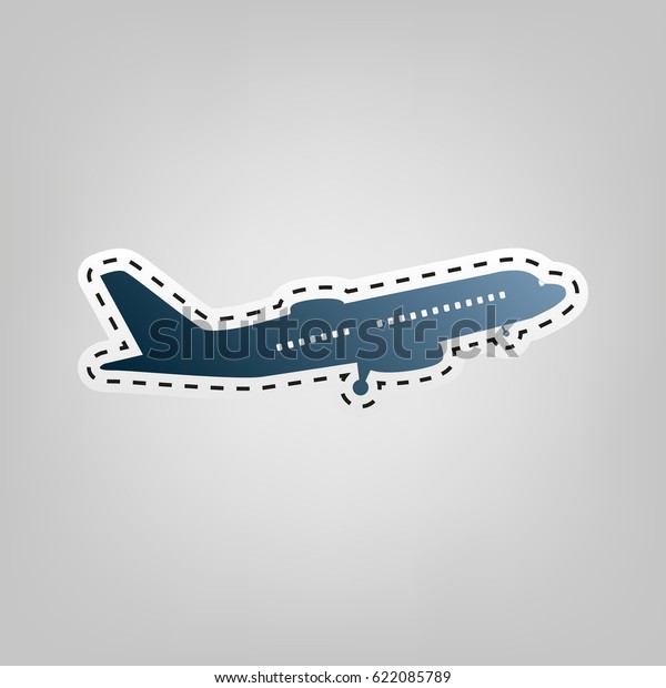 Flying Plane Sign Side View Vector: เวกเตอร์สต็อก (ปลอดค่าลิขสิทธิ์ ...