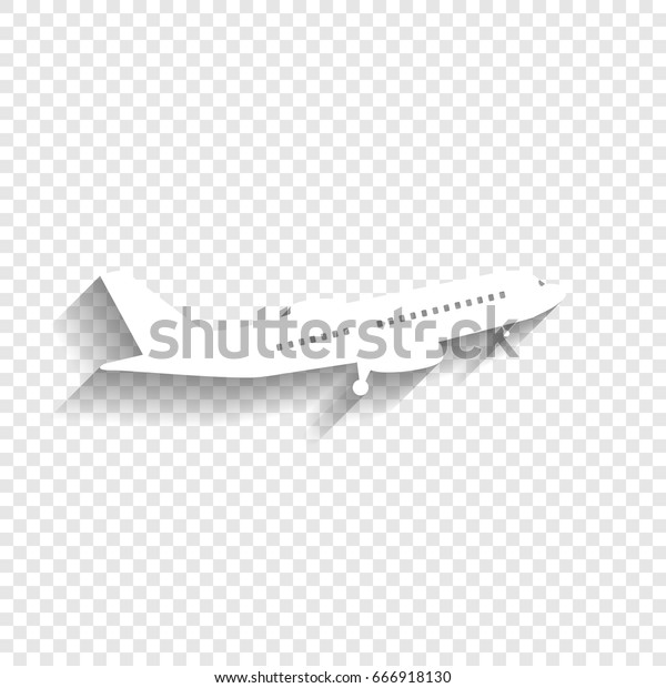 Flying Plane Sign Side View Vector Stock Vector (Royalty Free) 666918130