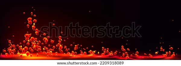 Flying Red Drops Above Hot Liquid Stock Vector (Royalty Free ...