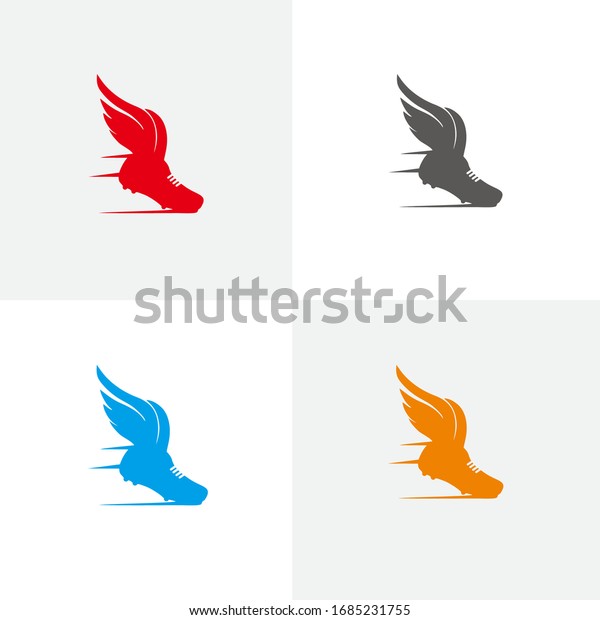 Flying Shoe Vector Logo for Companies Stock Vector (Royalty Free ...