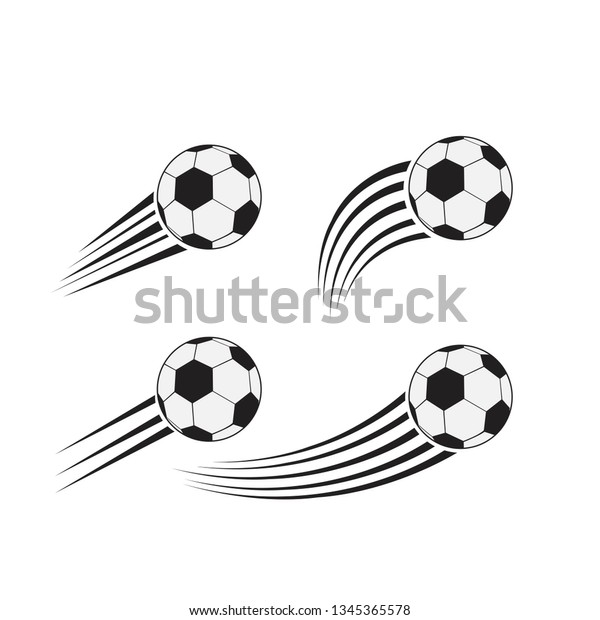 Flying Soccer Balls Set Stock Vector (Royalty Free) 1345365578 ...