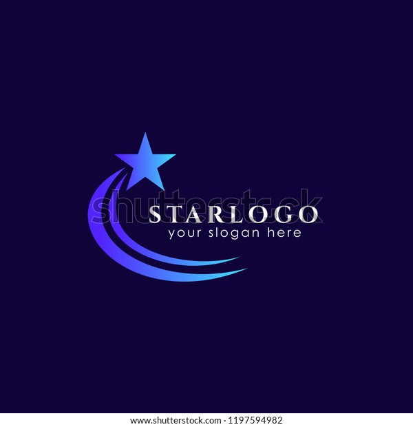 Flying Star Logo Design Stock Template: vector de stock (libre de ...