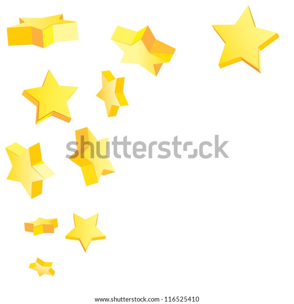 Flying Stars On White Background Vector Stock Vector (Royalty Free ...