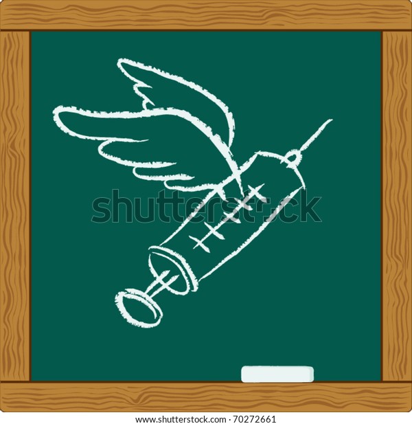 Flying Syringe Needle Stock Vector (Royalty Free) 70272661 | Shutterstock