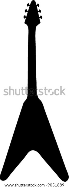 Flying V Guitar Illustration Stock Vector (Royalty Free) 9051889