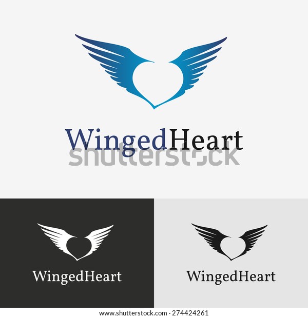 Flying Wings Logo Template Branding Identity Stock Vector (Royalty Free ...
