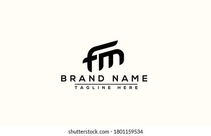 Fm Logo Design Template Vector Graphic Stock Vector (Royalty Free ...