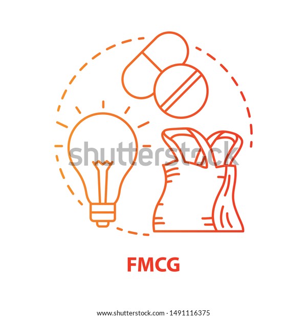 Fmcg Red Concept Icon Fast Moving Stock Vector (Royalty Free) 1491116375