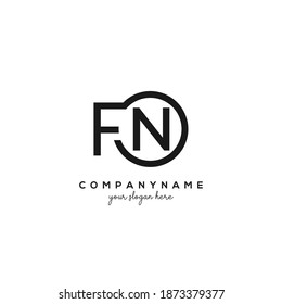 Fn Initial Letter Logo Inside Circle Stock Vector (Royalty Free ...