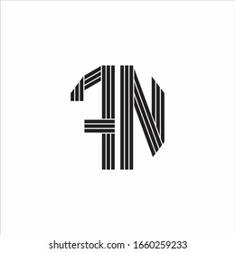 Fn Logo Monogram Outline Style Linked Stock Vector (Royalty Free ...