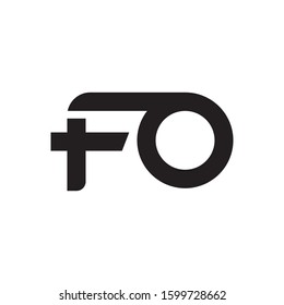 Fo Initial Letter Logo Template Vector Stock Vector (Royalty Free ...