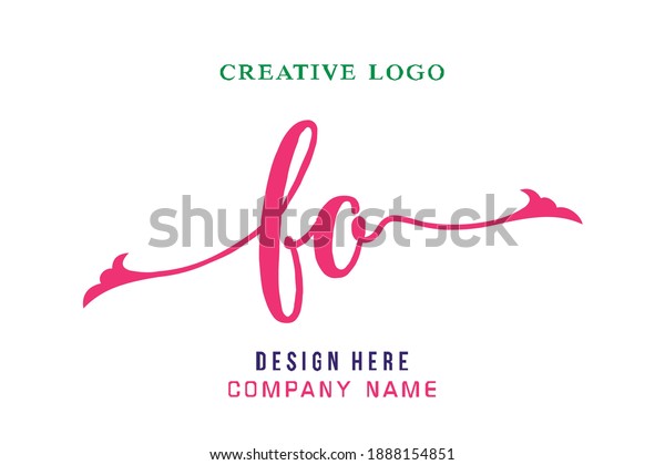 Fo Lettering Logo Simple Easy Understand Stock Vector (Royalty Free ...
