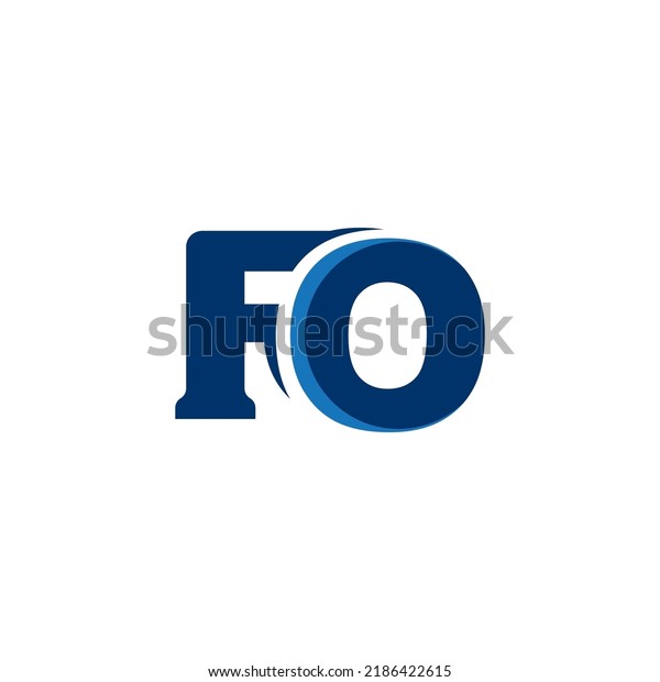 Fo Letters Logo Vector Illustration Symbol: เวกเตอร์สต็อก (ปลอดค่า ...