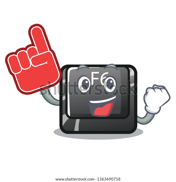 Foam Finger F6 Button Installed On: เวกเตอร์สต็อก (ปลอดค่าลิขสิทธิ์ ...