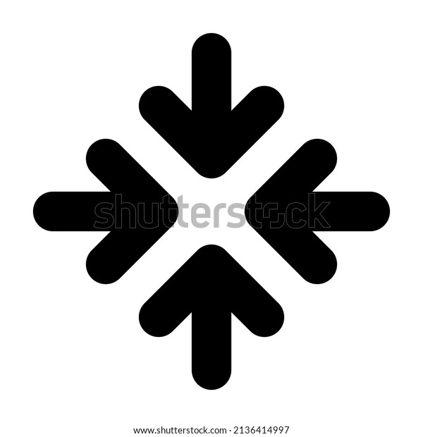Focus Arrow Icon Black Color Stock Vector (Royalty Free) 2136414997 ...