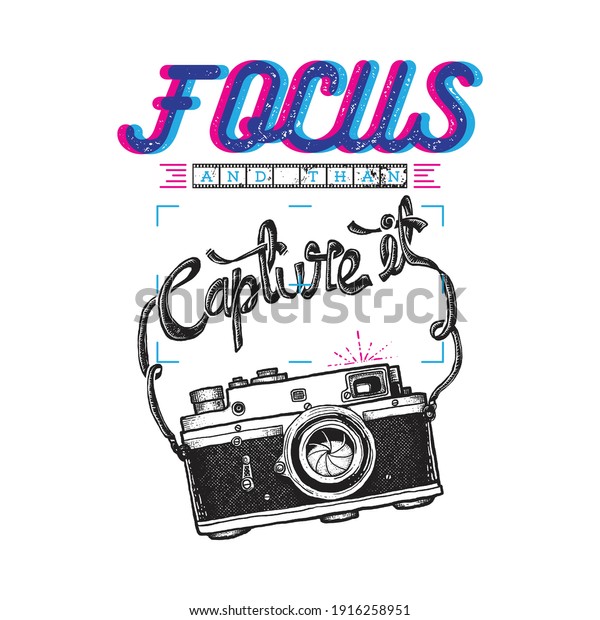 Focus Capture Typography Graphic Vector Art Stock Vector (Royalty Free ...
