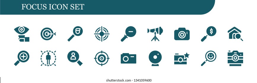 Focus Icon Set 18 Filled Focus Stock Vector (Royalty Free) 1341059600 ...