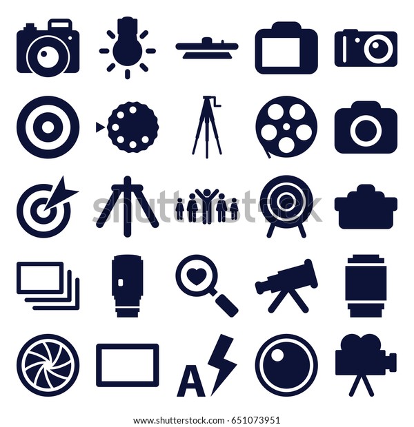Focus Icons Set Set 25 Focus Stock Vector (Royalty Free) 651073951