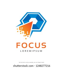 Focus Logo Template Design Vector Emblem Stock Vector (Royalty Free ...