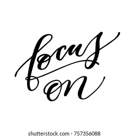 Focus On Lettering Vector Illustration Calligraphy Stock Vector ...