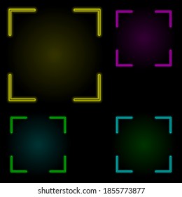 Focus Sign Neon Color Set Icon Stock Vector (Royalty Free) 1855773877 ...