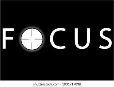 Focus Sign Typography Stock Vector (Royalty Free) 1031717038 | Shutterstock