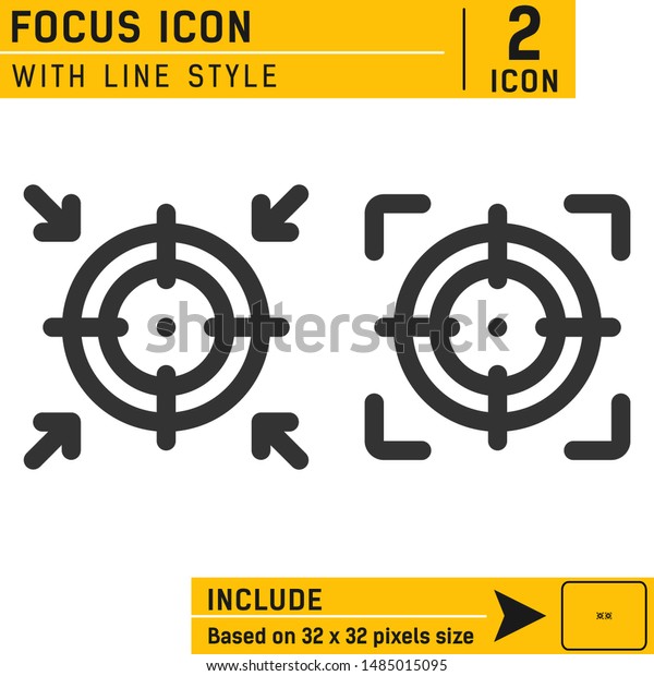 Focus Target Arrow Icon Center Competitive: เวกเตอร์สต็อก (ปลอดค่า ...