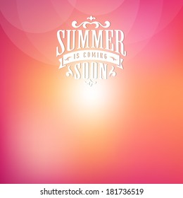 Focus Unfocused Vector Summer Billboard Summertime Stock Vector ...